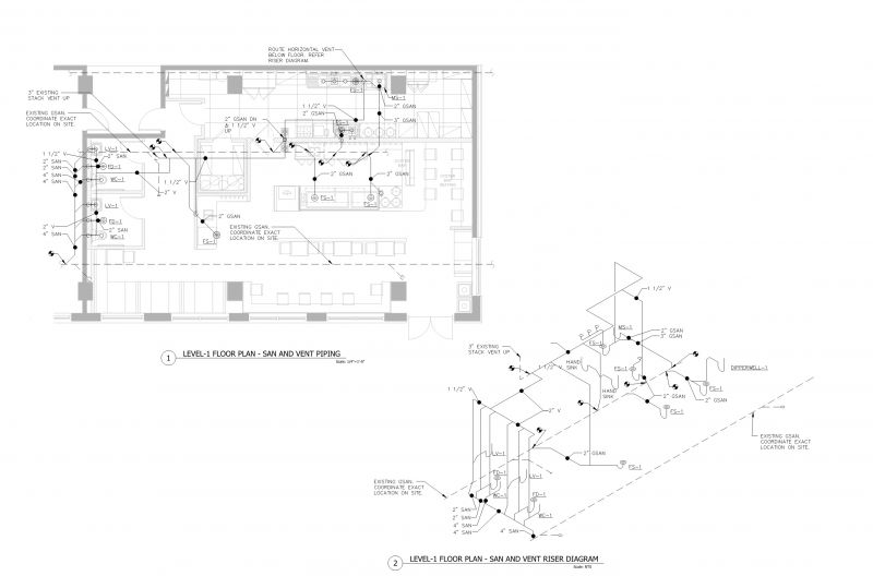 Drainage Plumbing and riser diagram by Krunal Patel | Truelancer