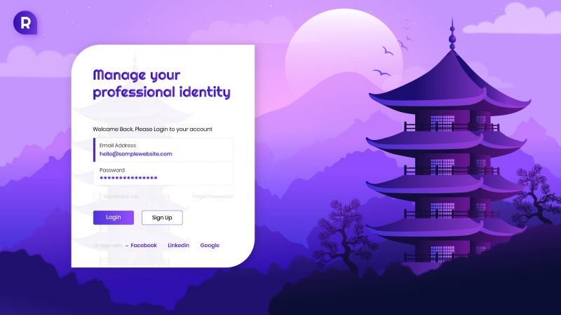 Login Screen Web App Design by Shivay Namah | Truelancer
