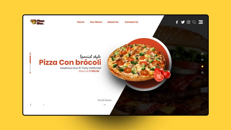 Fast Food Web UI Design by John Paulo Gabad | Truelancer