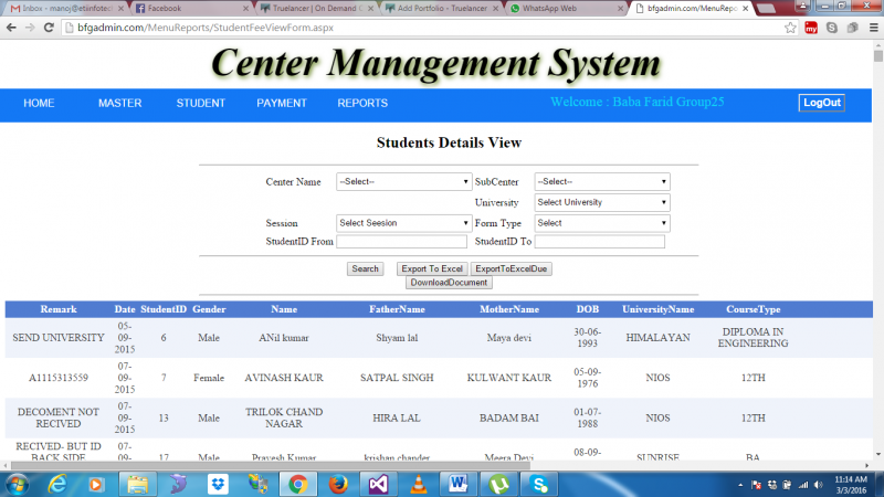 CMSCenter Management System by Manoj Kumar | Truelancer
