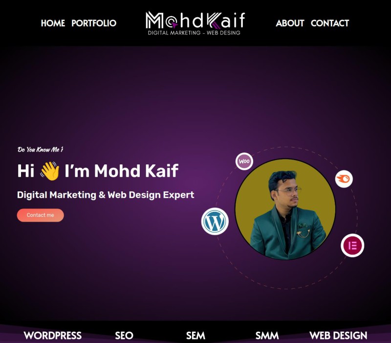 My Portfolio Website by Mohd Kaif | Truelancer