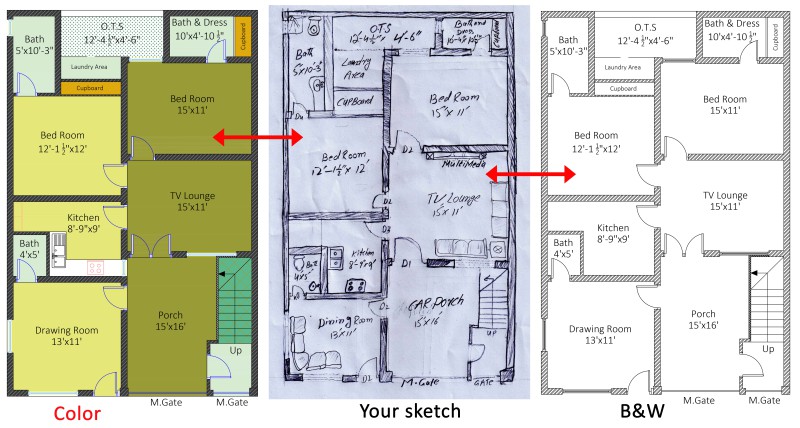 2D Floor Plan by Rait Ullah | Truelancer