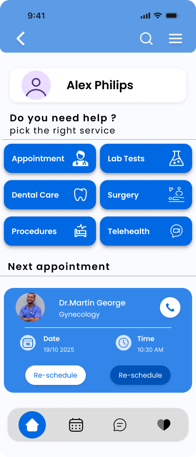 UX Design for a Healthcare Appointment & Chat App by Mishel Alset ...