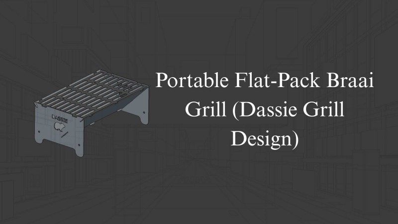 Portable Flat Pack Braai Grill Dassie Grill Design by Mickey Gauche ...