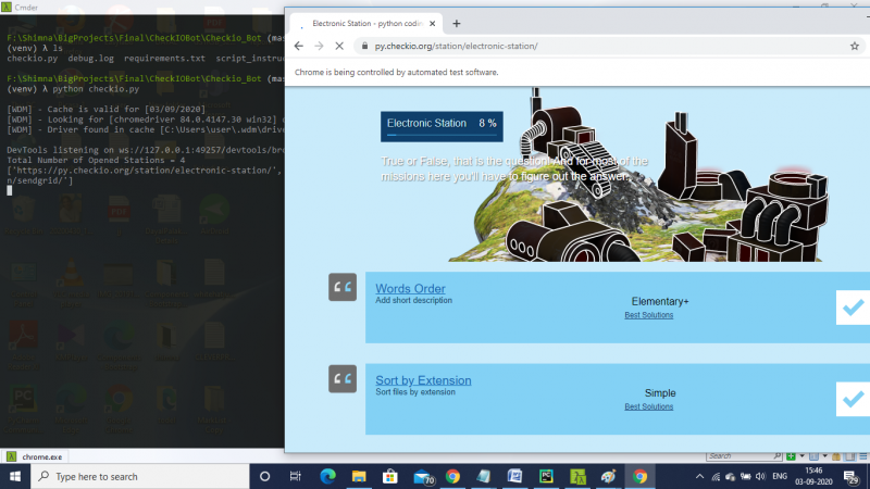 I Have Created A Checkiobot Which Levels Up Account By Automatically Solving Python Tasks