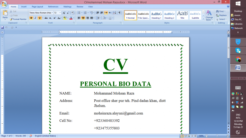 I have professional in these skills like Ms Excel MS word Inpage PowerPoint etc... by Ambreen ...
