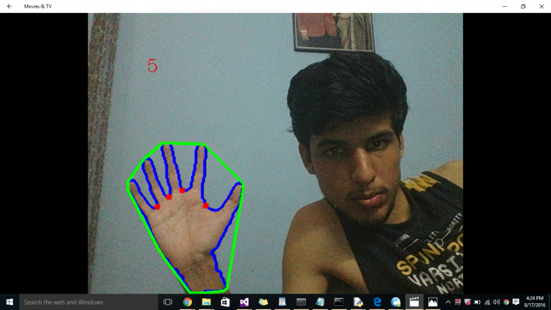 Hand detection and Fingers counting by Shivam Mahajan | Truelancer