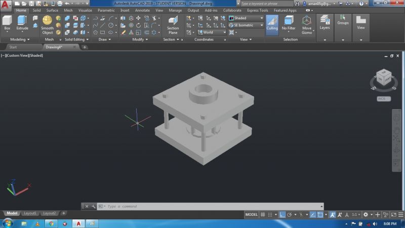 3D design in AutoCAD by Aman Gupta | Truelancer